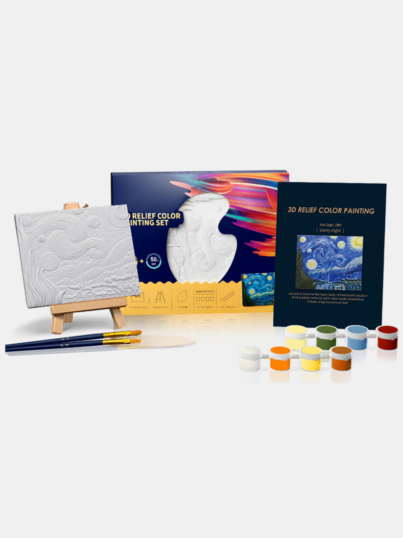 Relief Van Gogh's Starry Night DIY 3D Oil Painting Kit – The Good Life Vibe